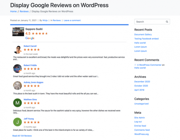 How to Display Google Places Reviews on Your WordPress Site